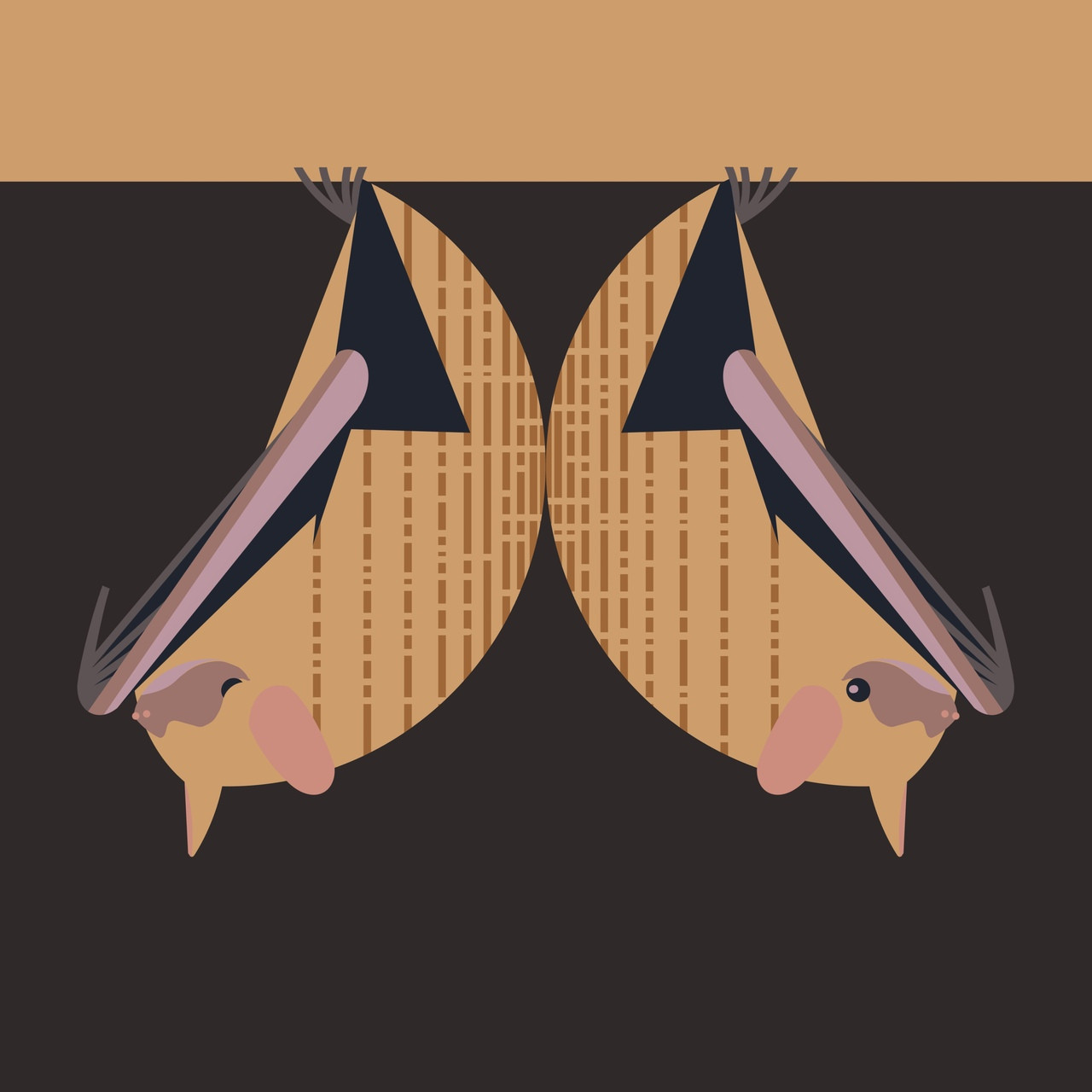 tricolored bat (Perimyotis subflavus) Art