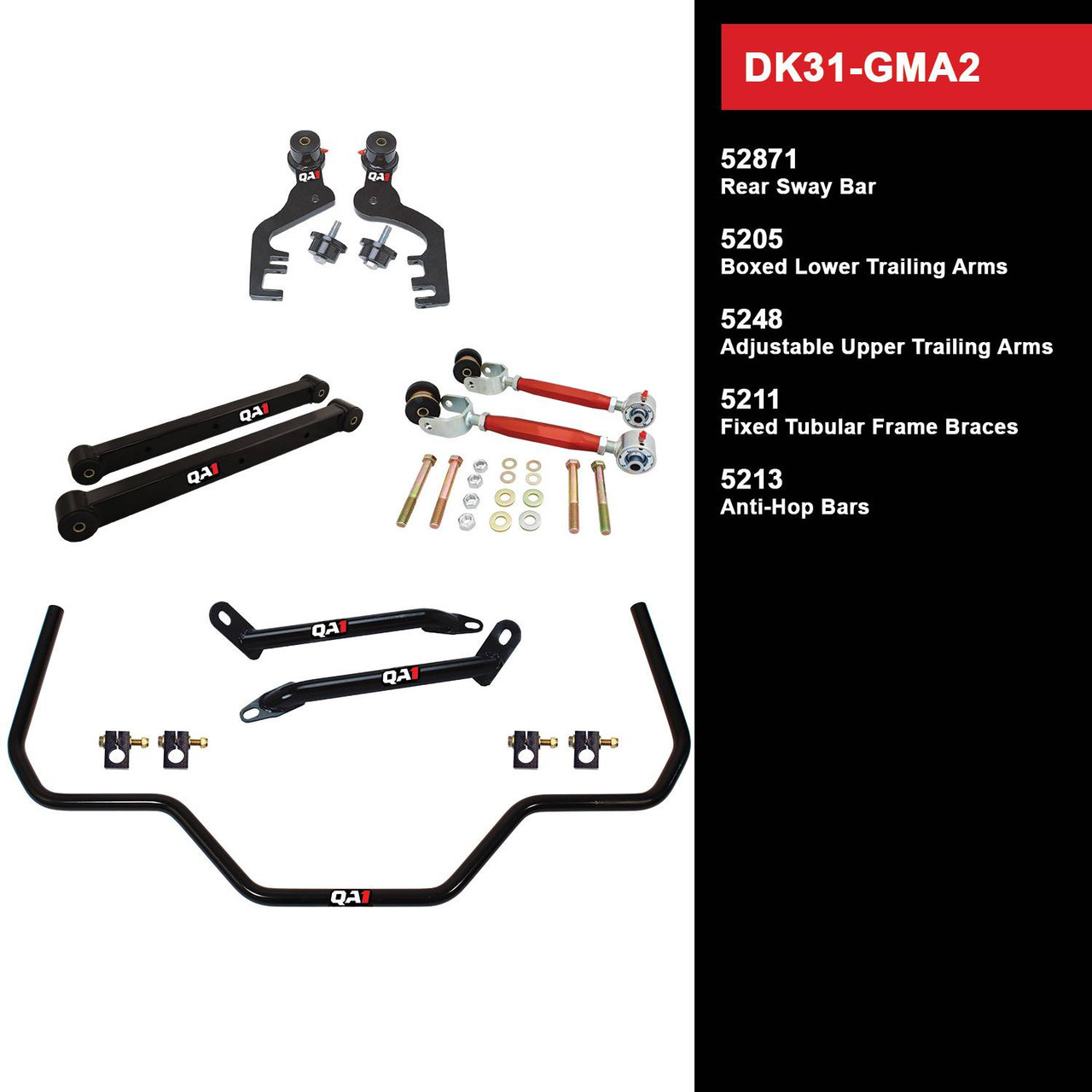 DK22-GMA2 Level 2 Full Vehicle Drag Kit, 68-72 GM A-Body, W/ Shocks - QA1