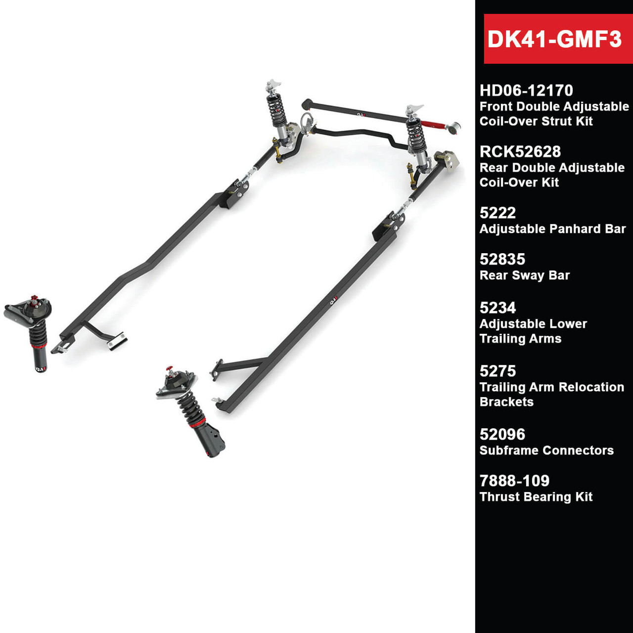 DK41-GMF3, Level 1 Full Vehicle Drag Kit, 82-92 GM F Body