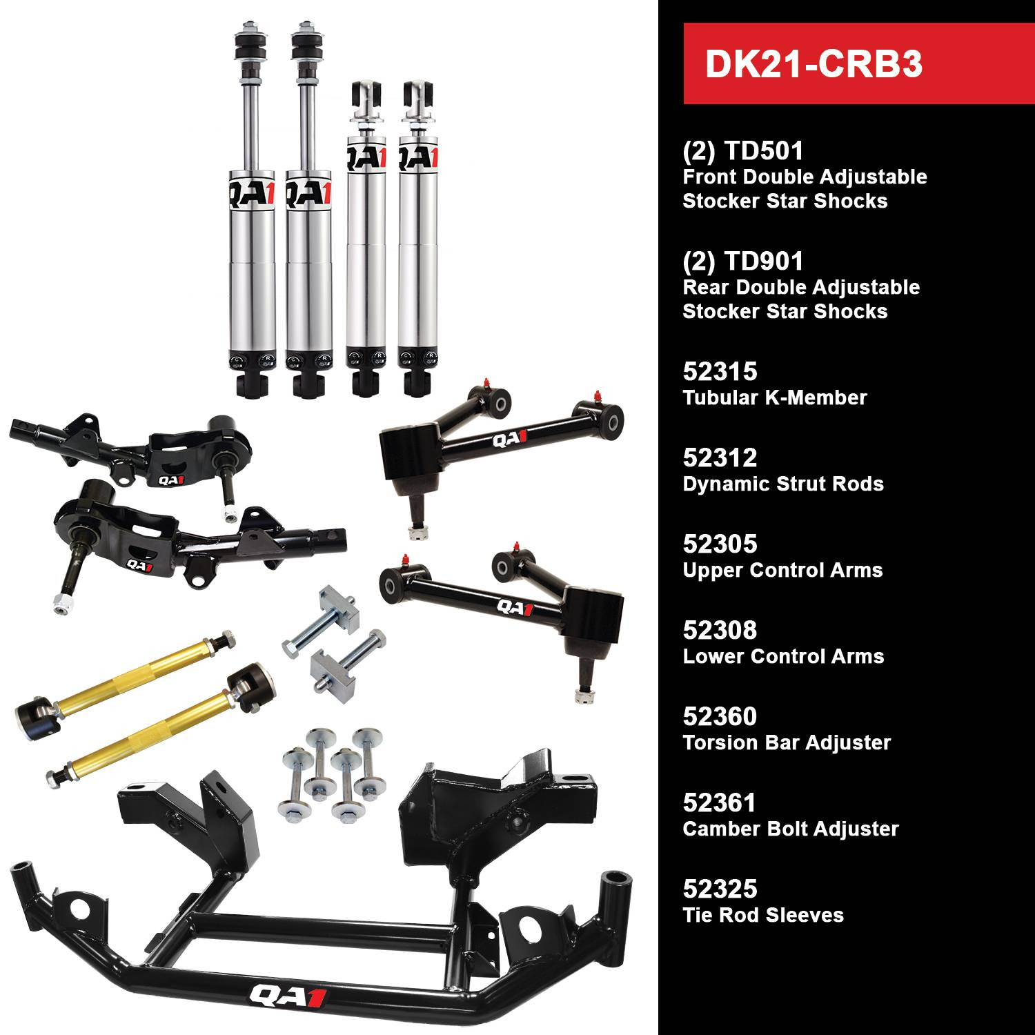 DK21-CRB3 Level 1 Full Vehicle Drag Kit, 68-70 Mopar B-Body, Double ...