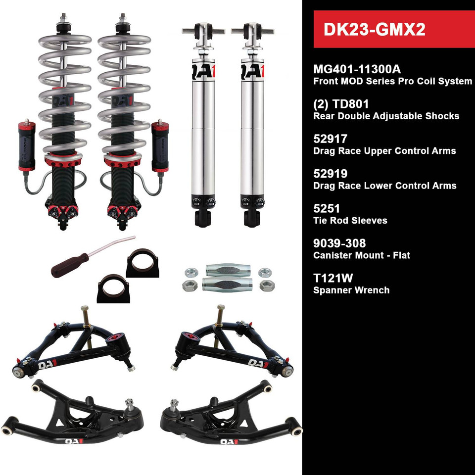 DK23-GMX2 Level 3 Full Vehicle Drag Kit, 68-74 GM X-Body, W/ Shocks - QA1