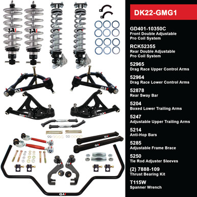 DK22-GMG1 Level 2 Full Vehicle Drag Kit, 78-88 GM G-Body, W/ Shocks - QA1