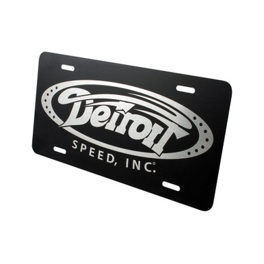 Detroit Speed License Plate - Black Anodized 011901DS - Detroit Speed