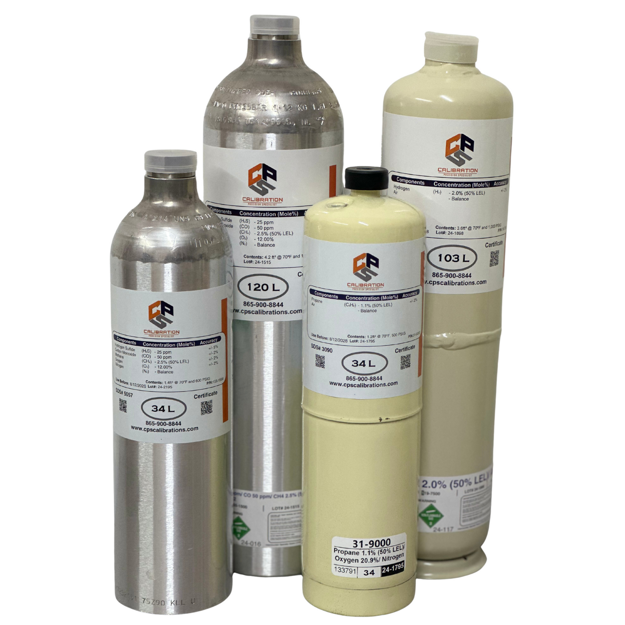 CPS Calibrations Nitrogen Dioxide (NO2) 5ppm Nitrogen Balance