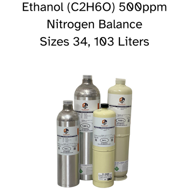CPS Calibrations Ethanol (C2H6O) 500ppm Nitrogen Balance