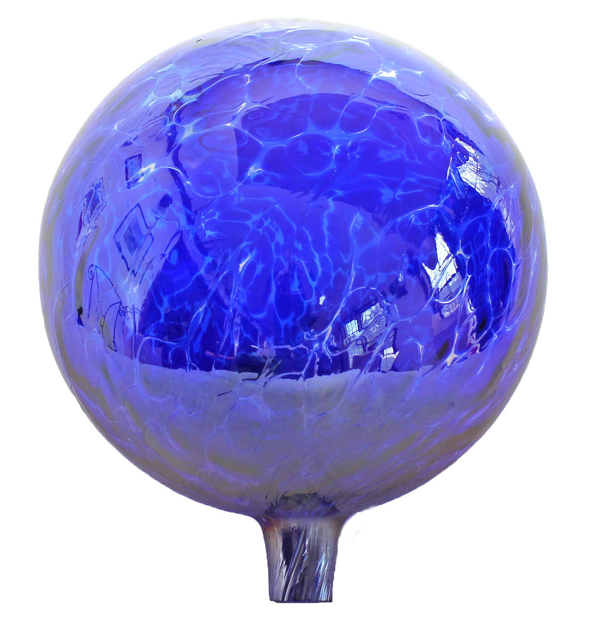 Pink Marbled Gazing Ball, Glass 12 Inch - Kugel House