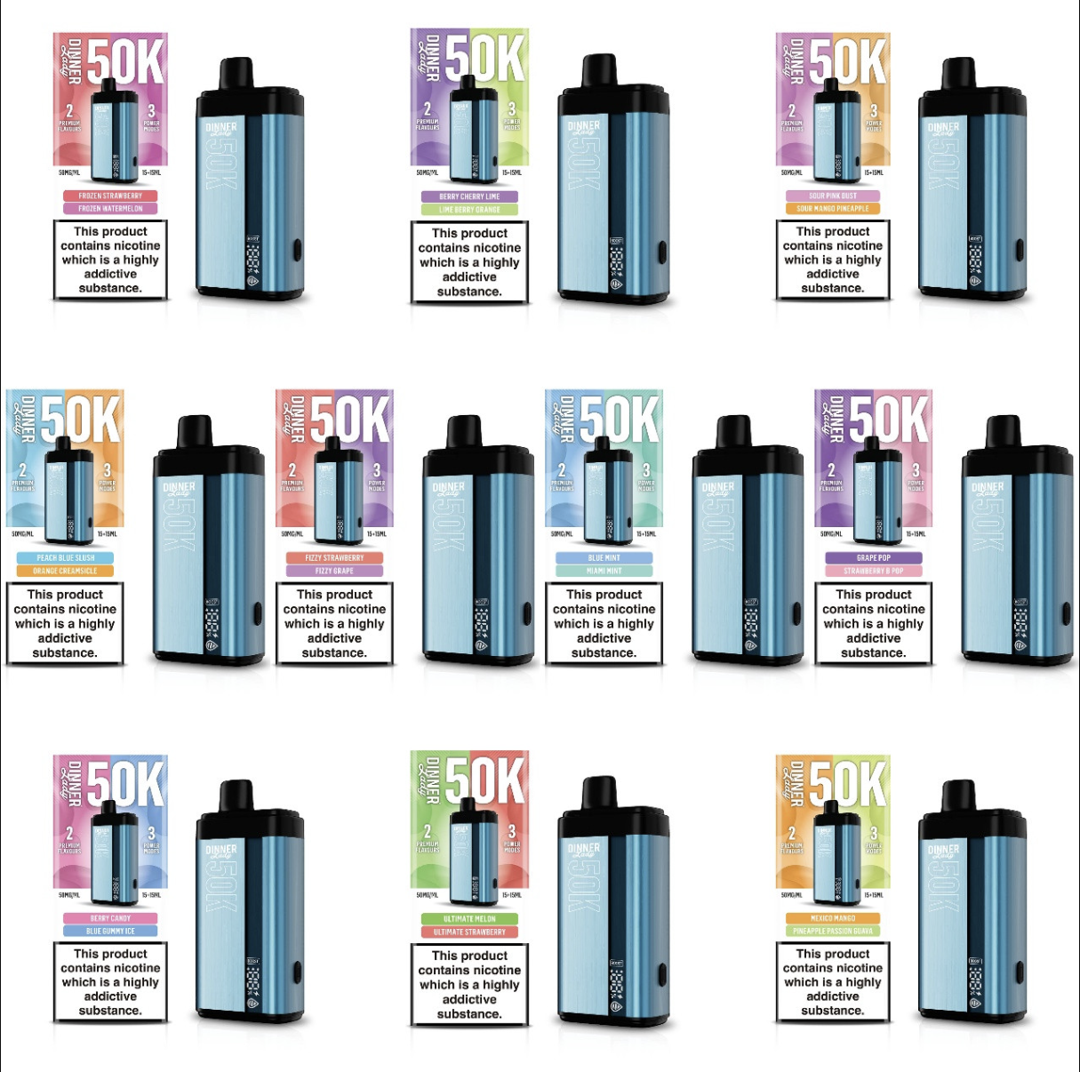 Dinner Lady 50k Puff Disposable 5% Nicotine Device - Cloud City Vapes