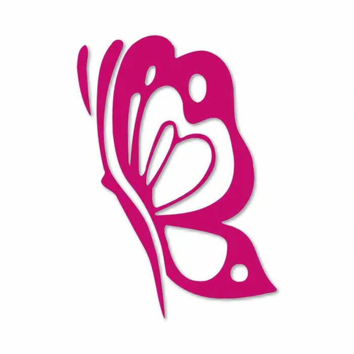 Butterfly Side Profile Decal - Pink - MACkite