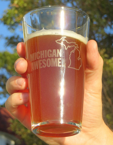 Michigan Awesome Pint Glass