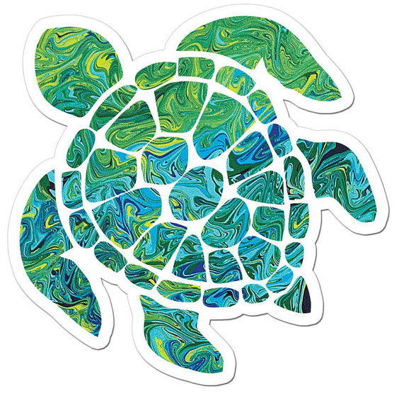 The Sea Turtle Art Sticker