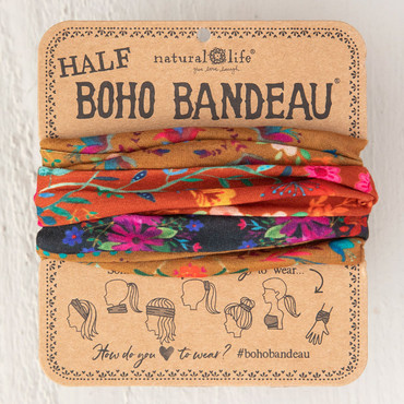 Half Boho Bandeau - Rust Tan Borders - MACkite