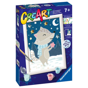 CreArt Paint by Numbers with Gems - Cute Badger - MACkite