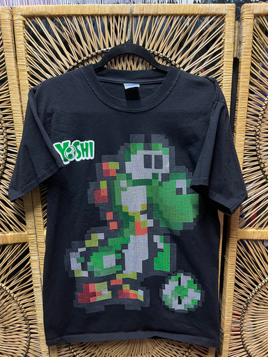 Y2K Vintage Super Mario & Yoshi Mexican Bootleg AOP T-Shirt Size Medium