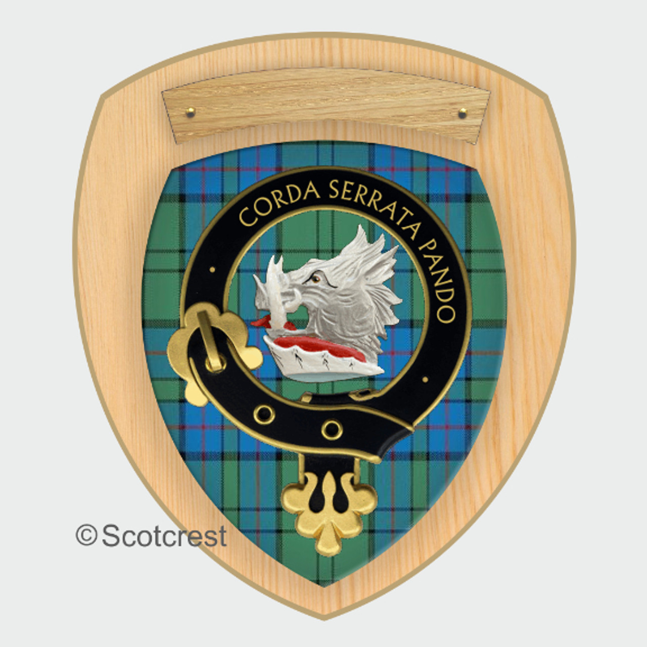 Lockhart Clan Crest Wall Plaque Scotcrest Handmade Scottish Clan Ts