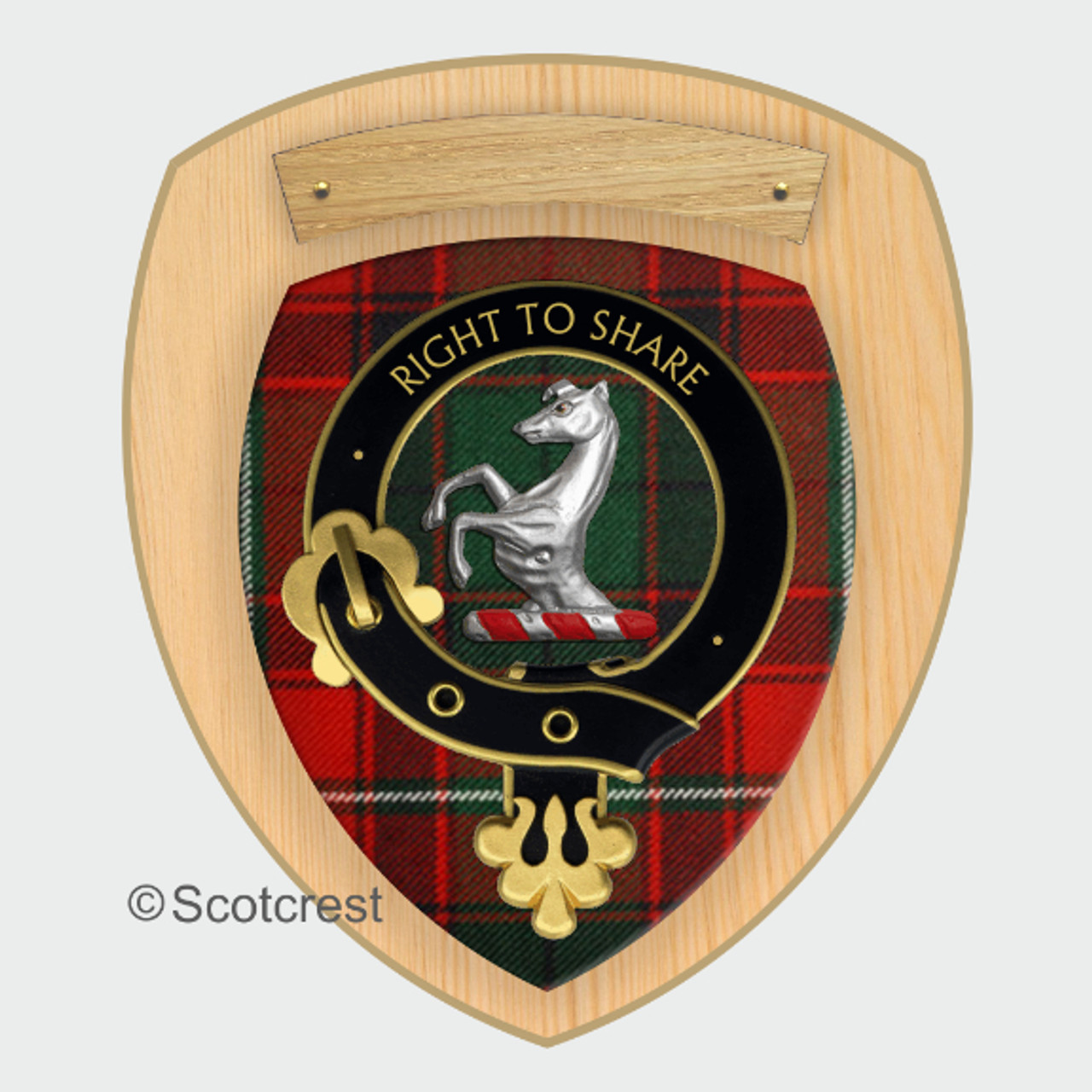 Riddell Clan Crest Wall Plaque | Scotcrest Handmade Scottish Clan Gifts