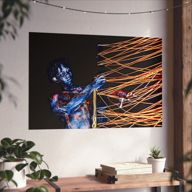 Playing the Cosmic Strings (I) - Fine Art Print - Rainbow Serpent