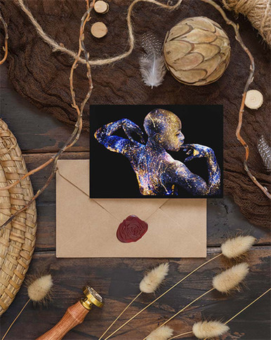 Nommo Semi, Guardian of Space - Greeting Cards (Pack) - Rainbow Serpent