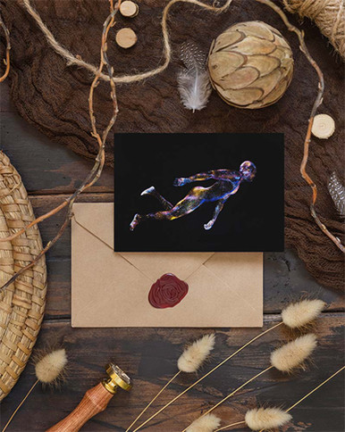 The Flying African - Greeting Cards (Pack) - Rainbow Serpent