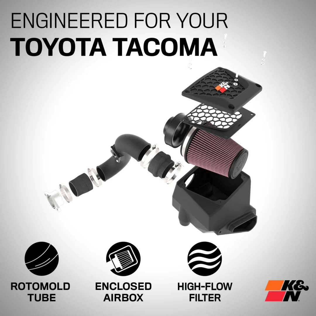 K&N Performance High Flow Cold Air Intake | 2024-2026 Toyota Tacoma