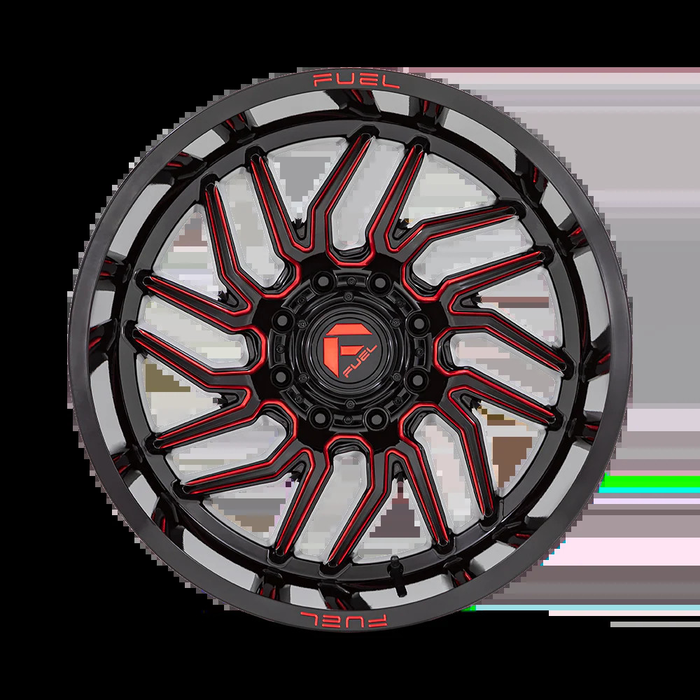 Fuel Hurricane Wheels Gloss Black Milled Red Tint D808 | 2022-2025 ...