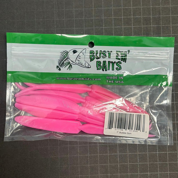 Bust Em' Baits Jerk Bait 7' bubblegum