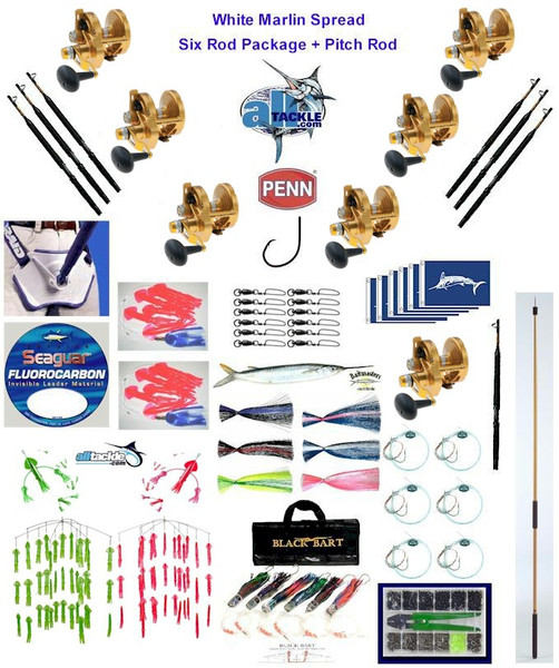 Alltackle White Marlin Fishing Gear Package w/ Penn Reels
