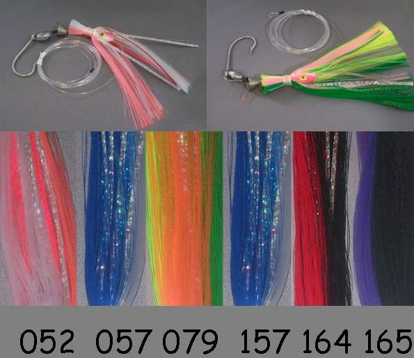 Blue Water Candy 8/0 Ballyhoo Rig - blue/white