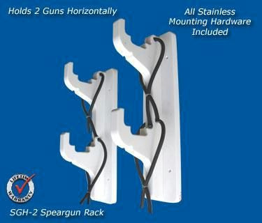 Horizontal Speargun Rack for Boat - 2 Gun Mount