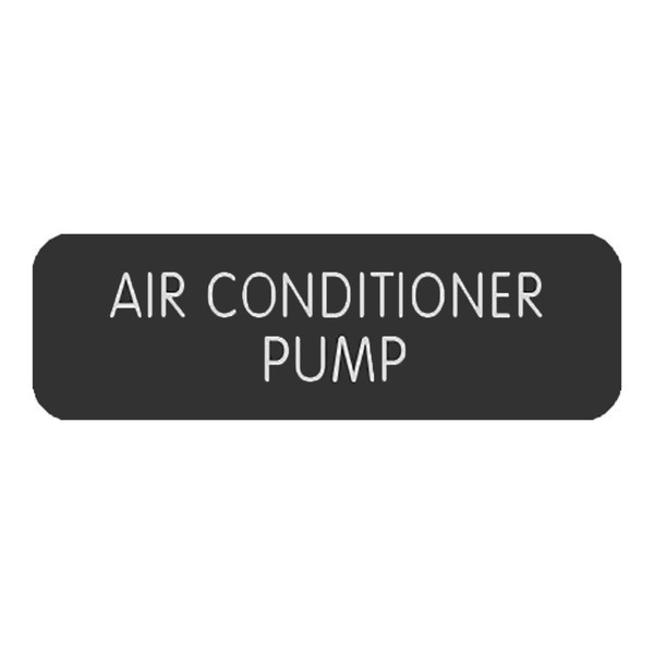Blue SeaLarge Format Label - "Air Conditioner Pump"