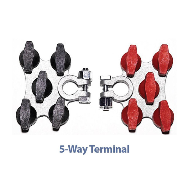 TH Marine Hydra Multi-Connection Marine Battery Terminals 5-Way ...