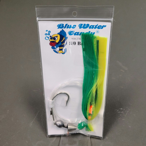 Blue Water Candy 7/0 Ballyhoo Rig - Green/chartreuse