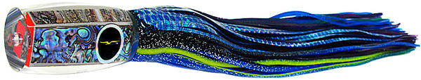 Black Bart 1656 Flat Nose Marlin Lure- Black-Blue-Dot/Purple Fleck ...