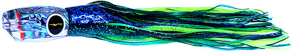 Black Bart Hot Breakfast Marlin Lure-Dark Green/Green Chartreuse