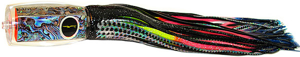 Black Bart 1656 Flat Nose Marlin Lure- Black Dot/Rainbow - Alltackle.com