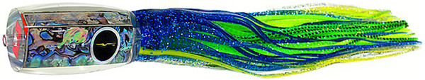 Black Bart 1656 Flat Nose Marlin Lure- Blue-Yellow/Green Chartreuse ...