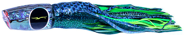 Black Bart Big Rock Plunger Marlin Lure- Dark Green/Green Chartreuse