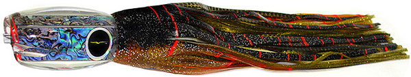 Black Bart Hawaiian Breakfast Lure - Brown-Gold Orange/Gold Dot ...