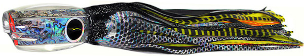 Black Bart Hawaiian Breakfast Lure - Black Dot/Yellow Tiger - Alltackle.com