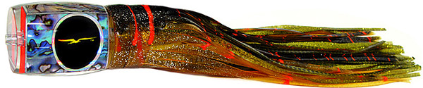 Black Bart Marlin Candy Lure - Brown-Gold-Orange/Gold Dot - Alltackle.com