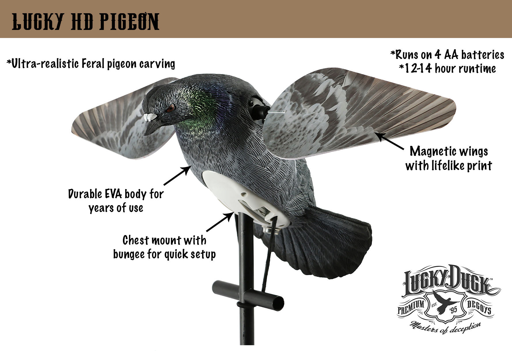 Lucky HD Pigeon| Lucky Duck Decoys