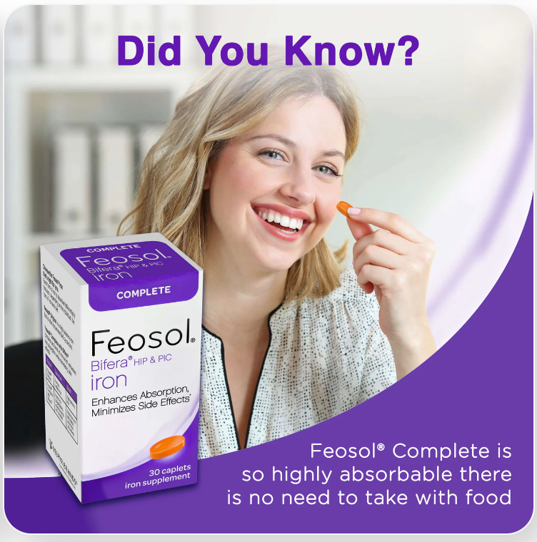 FEOSOL Complete - Iron Supplement - 2ct Sample kit of 25