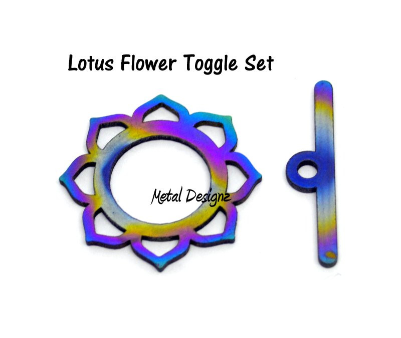 12mm Round Toggle Clasp - Bright Colour Options - Metal Designz