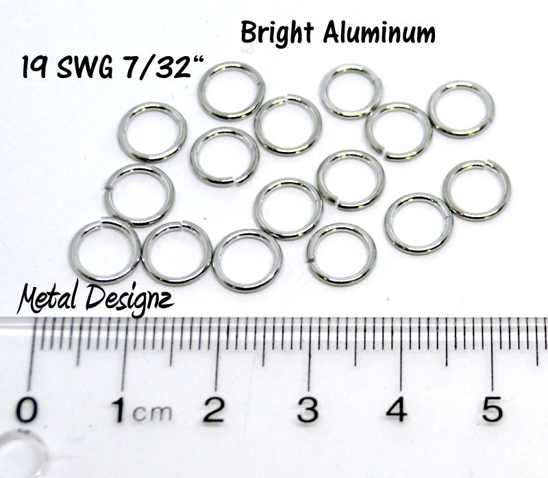 Jump Rings - Bright Aluminum - 19 SWG Gauge - Metal Designz