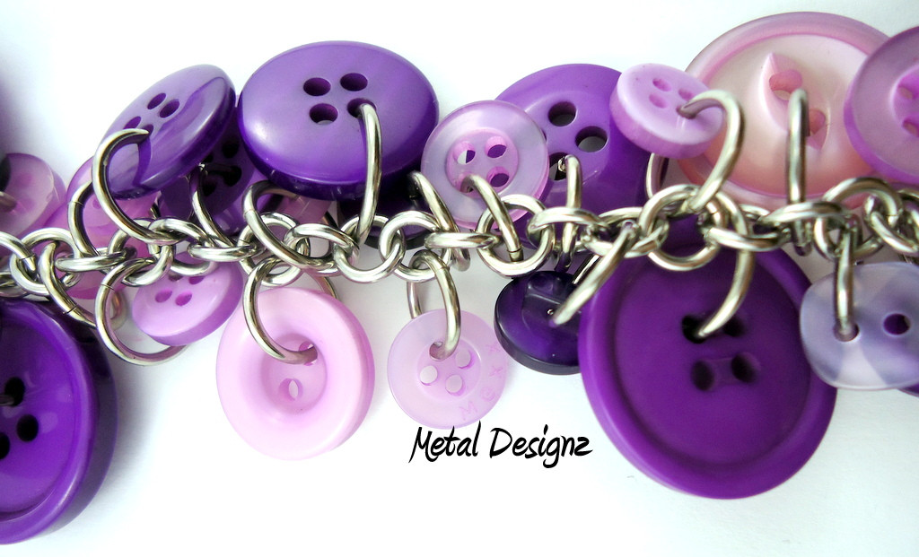Shaggy Buttons kit - do it yourself jewllery making pendant chainmail