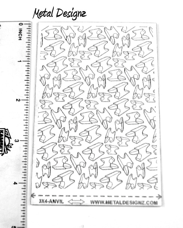 Laser Cut Texture Paper - Anvils - Metal Designz