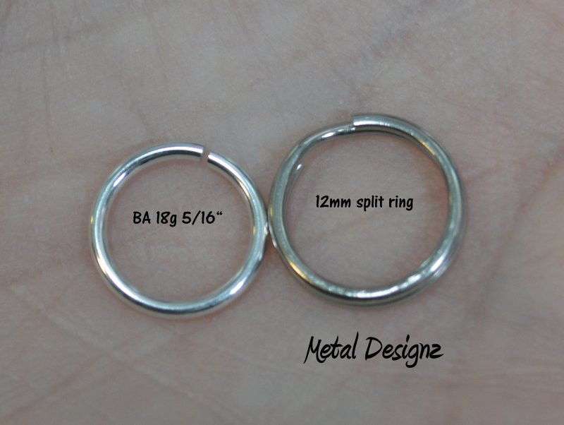 12mm Stainless Steel Split Rings - PK 50 rings - Metal Designz