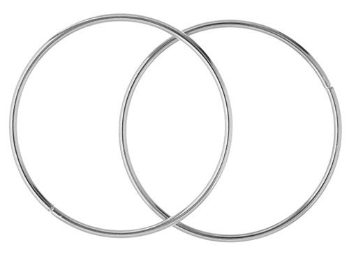 1 inch Solid Welded Rings - Silver Toned - Metal Designz