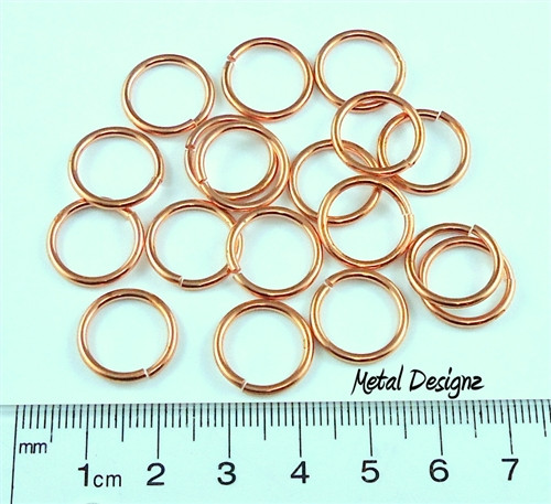 Copper Jump Rings 16 Gauge 7/16" id. - Metal Designz