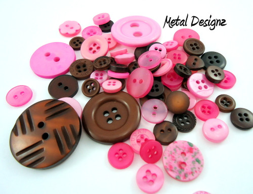 Shaggy Buttons kit - do it yourself jewllery making pendant chainmail
