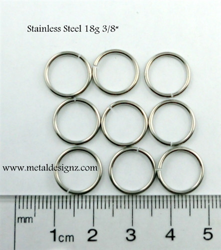 Stainless Steel Jump Rings 18 Gauge 3 8 id